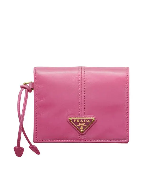 Prada Small Leather Wallet - Pink