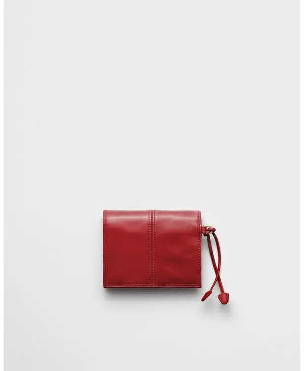 Prada Small Leather Wallet - Red