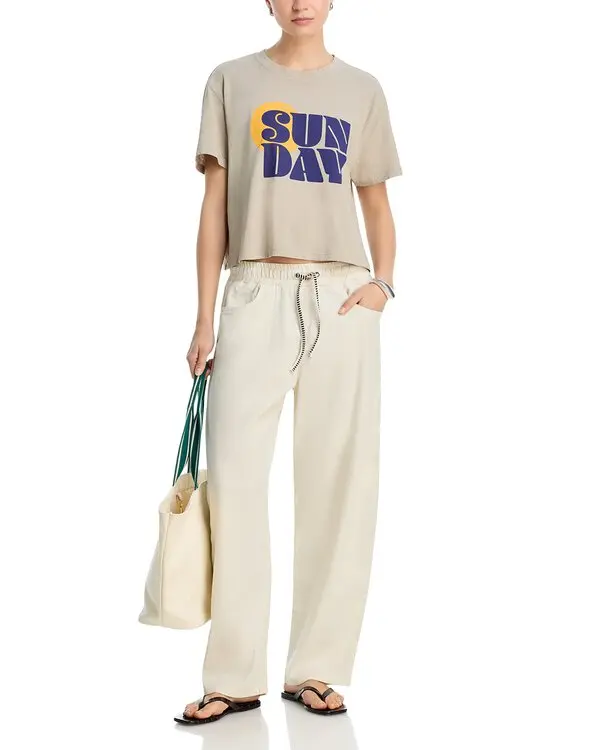 ASKK NY Cancun Wide Leg Linen Blend Trousers