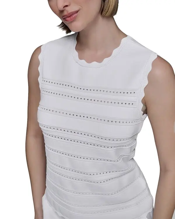 Karl Lagerfeld Paris Scalloped Tank Top