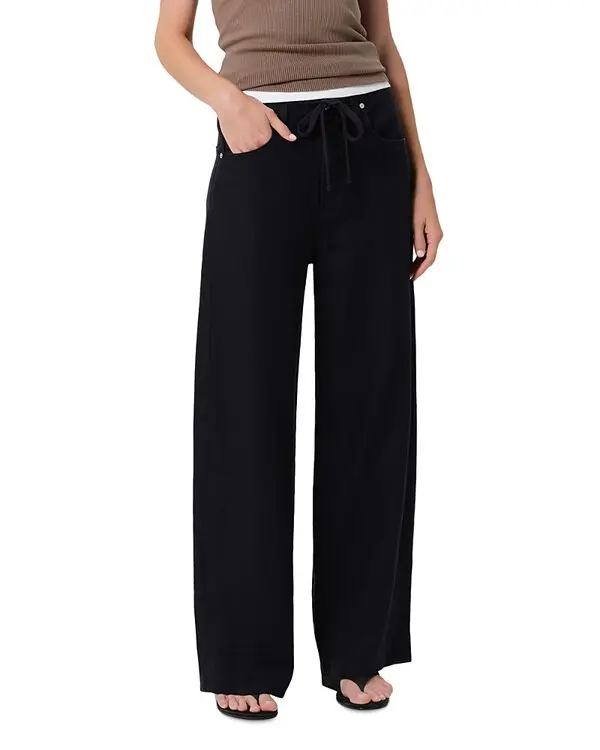 Citizens Of Humanity Brynn Drawstring Linen Trousers - True Navy