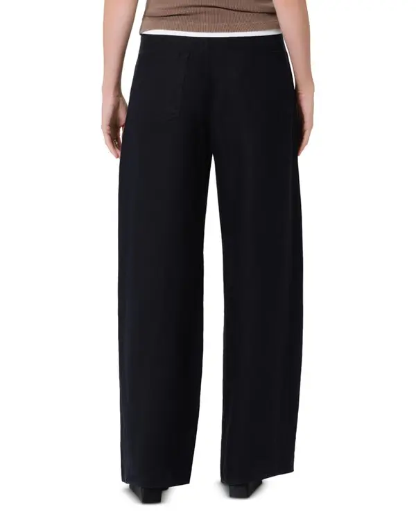 Citizens Of Humanity Brynn Drawstring Linen Trousers - True Navy