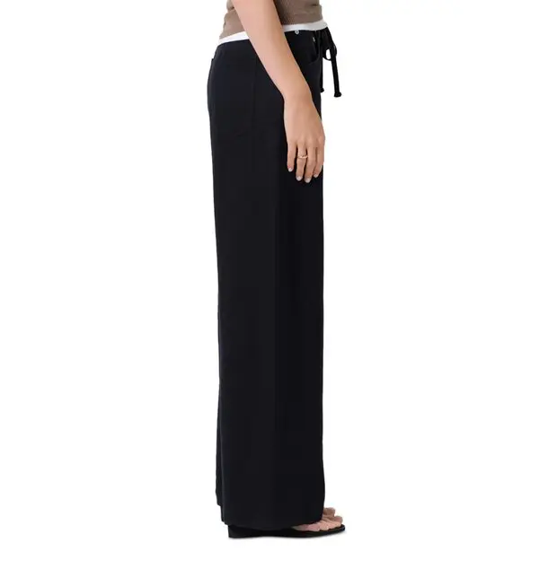 Citizens Of Humanity Brynn Drawstring Linen Trousers - True Navy