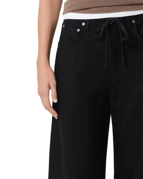 Citizens Of Humanity Brynn Drawstring Linen Trousers - True Navy