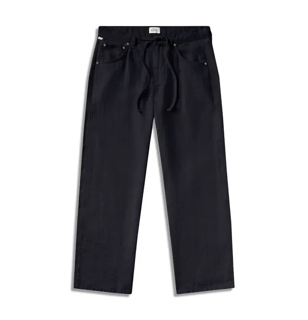 Citizens Of Humanity Brynn Drawstring Linen Trousers - True Navy