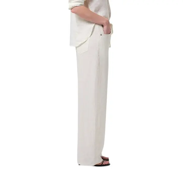 Citizens Of Humanity Brynn Drawstring Linen Trousers - Vanilla
