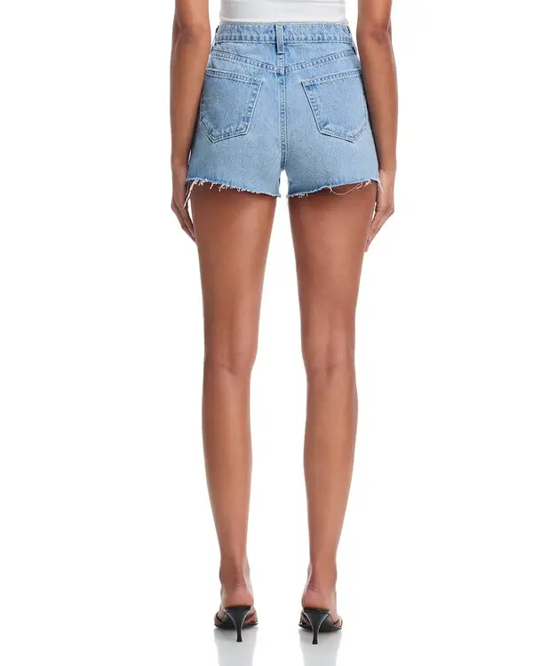 L'Agence Clark High-rise Denim Shorts - Bellflower