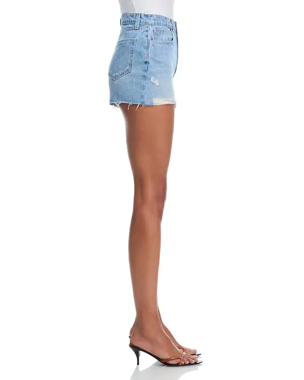 L'Agence Clark High-rise Denim Shorts - Bellflower