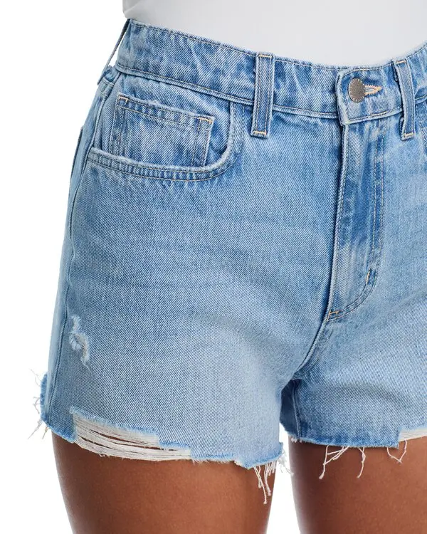 L'Agence Clark High-rise Denim Shorts - Bellflower