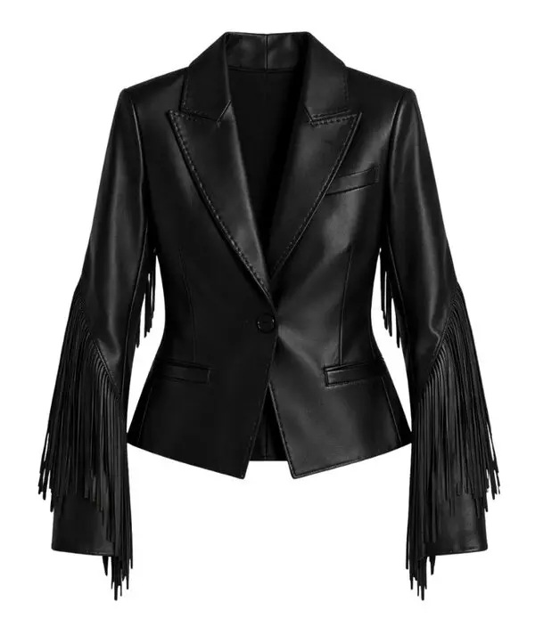 L'Agence Vashti Leather Blazer
