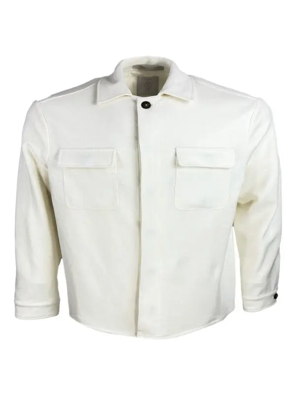 Eleventy Collared Jacket - White
