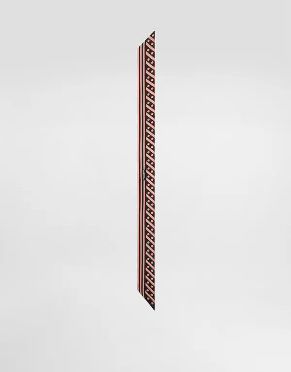Dolce & Gabbana Twill Headscarf With Dg Logo - Print