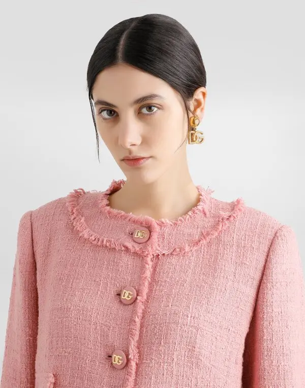 Dolce & Gabbana Short Raschel Tweed Jacket - Pink