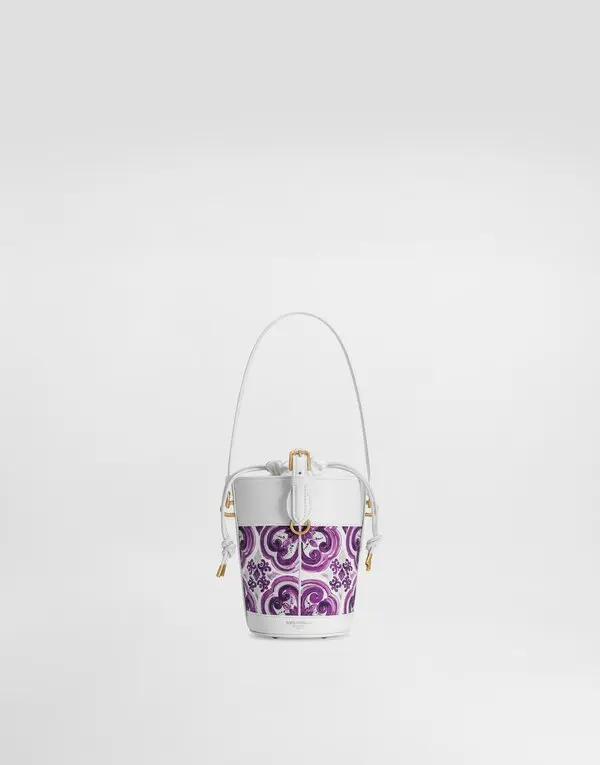Dolce & Gabbana Capri Majolica-printed Bucket Bag - Multicolor