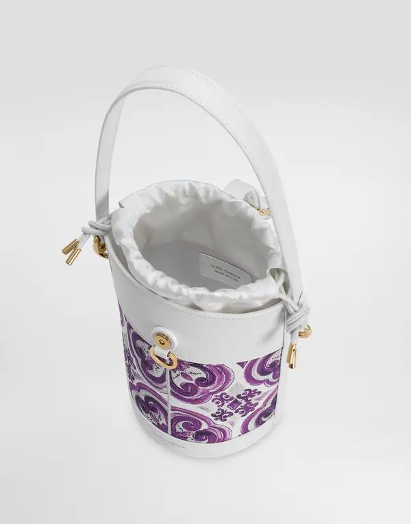 Dolce & Gabbana Capri Majolica-printed Bucket Bag - Multicolor
