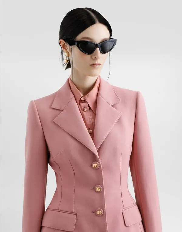 Dolce & Gabbana Single-breasted Wool Crepe Dolce Jacket - Pink