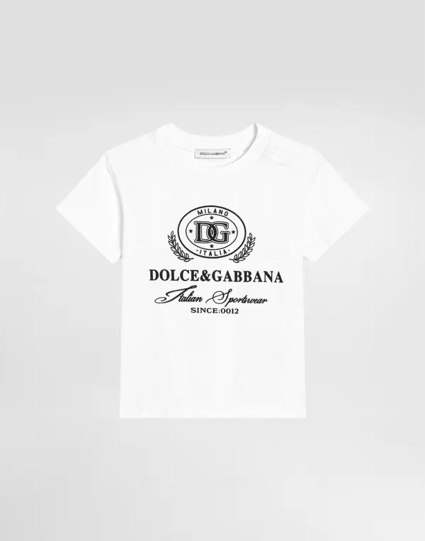 Dolce & Gabbana Short-sleeved Jersey T-shirt With Print - Multicolor