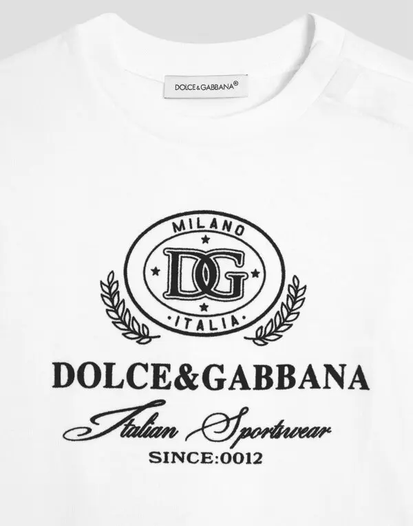 Dolce & Gabbana Short-sleeved Jersey T-shirt With Print