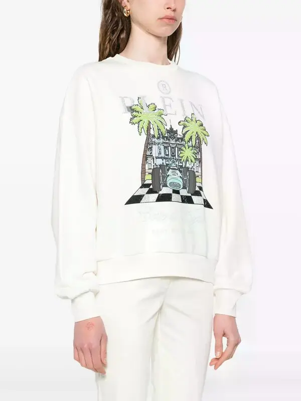 Philipp Plein Logo-print Embellished Sweatshirt