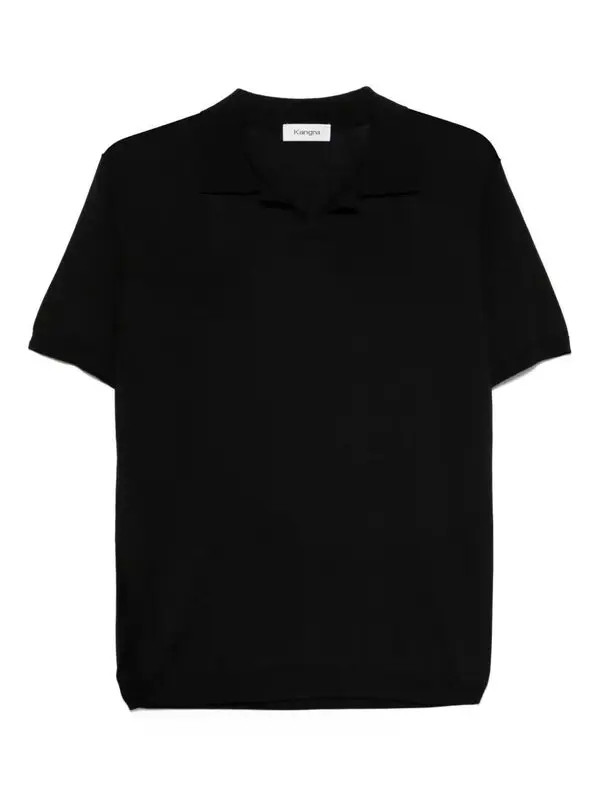 KANGRA Fine-ribbed T-shirt - Black