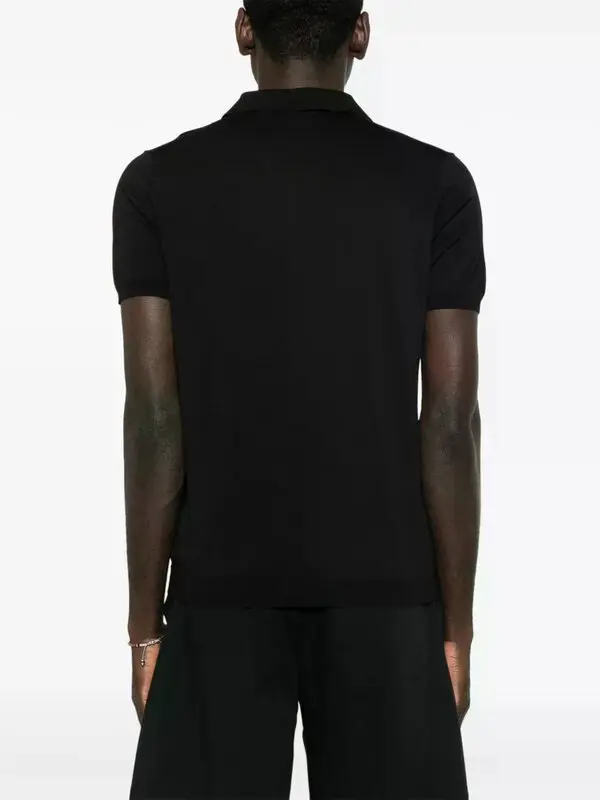 KANGRA Fine-ribbed T-shirt - Black