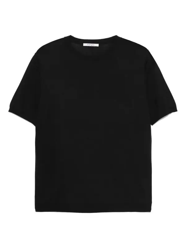 KANGRA Fine-ribbed T-shirt - Black