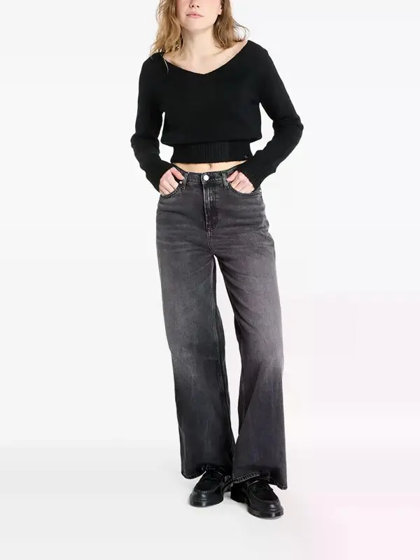 Tommy Hilfiger Claire High-rise Wide-leg Jeans - Grey