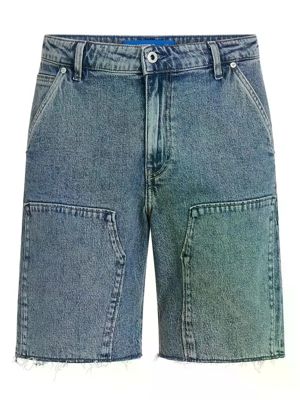 Karl Lagerfeld Raw-cut Denim Shorts - Blue
