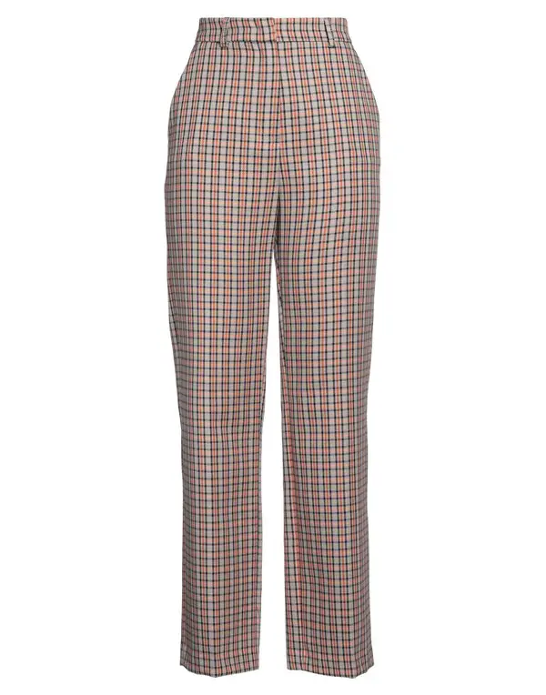 Beatrice B Straight-leg Checked Pants