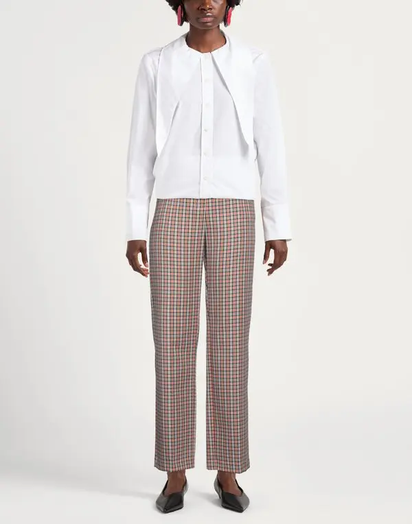 Beatrice B Straight-leg Checked Pants