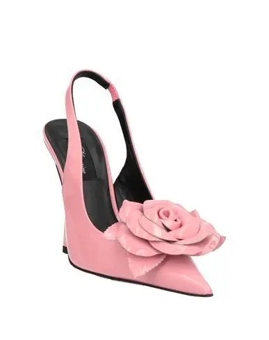 Blumarine Leather Pumps With Flower Application