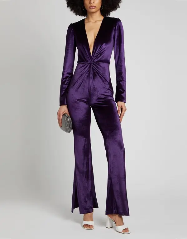 JIJIL Chenille Long Sleeve Jumpsuit