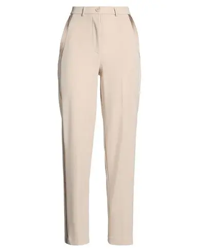 VICOLO Crepe Straight-leg Pants - Beige