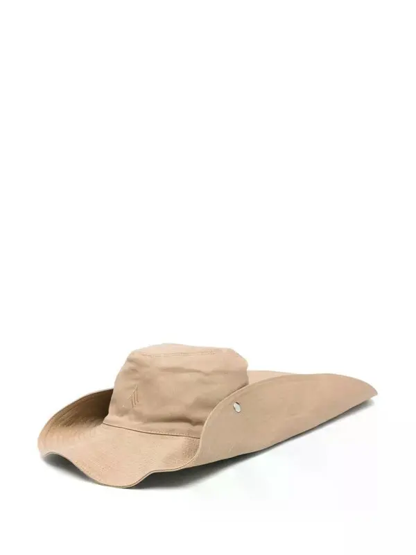 Attico Logo-embroidered Sun Hat - Brown