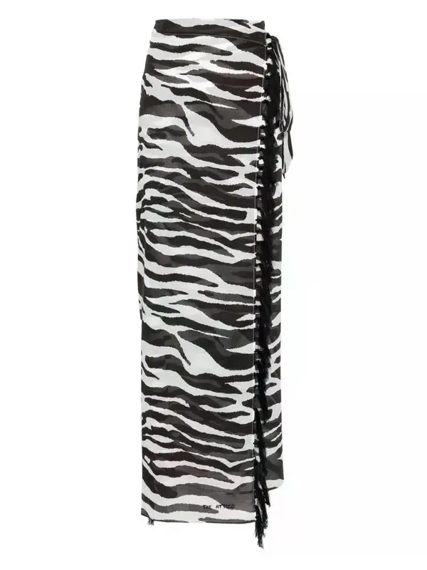 Attico Animal-print Pareo - Black