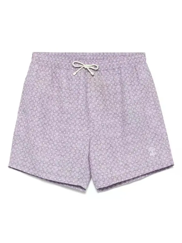 Brunello Cucinelli Floral-print Swim Shorts - Purple