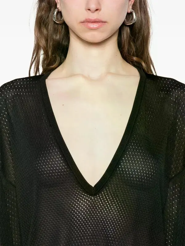 Attico Knotted Mini Dress - Black