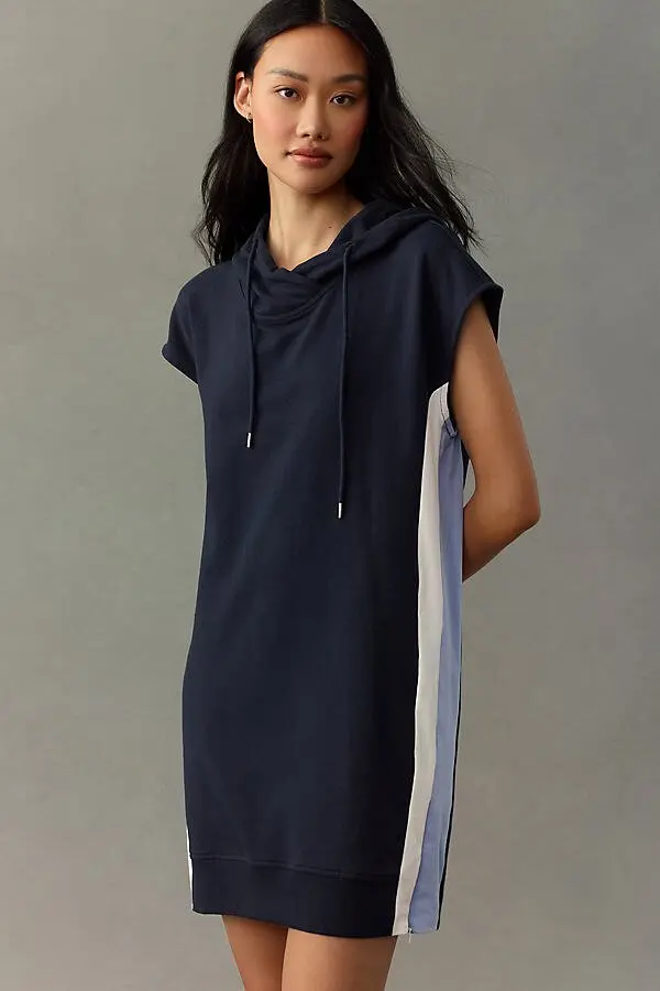 Sndys Mina Short-Sleeve Hoodie Mini Dress In Blue - 44% Off | Editorialist