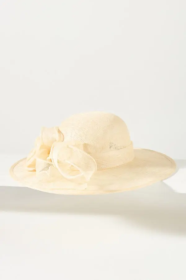 San Diego Hat Sinamay Straw Wide-brim Hat - Ivory