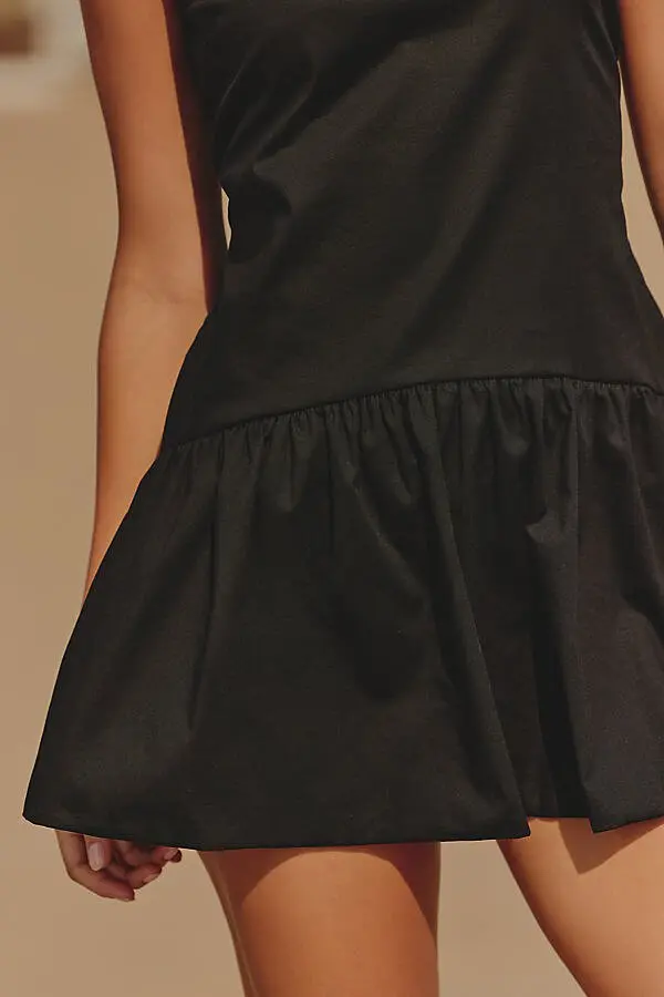 Peixoto Addison Sleeveless Drop-waist Mini Dress - Black