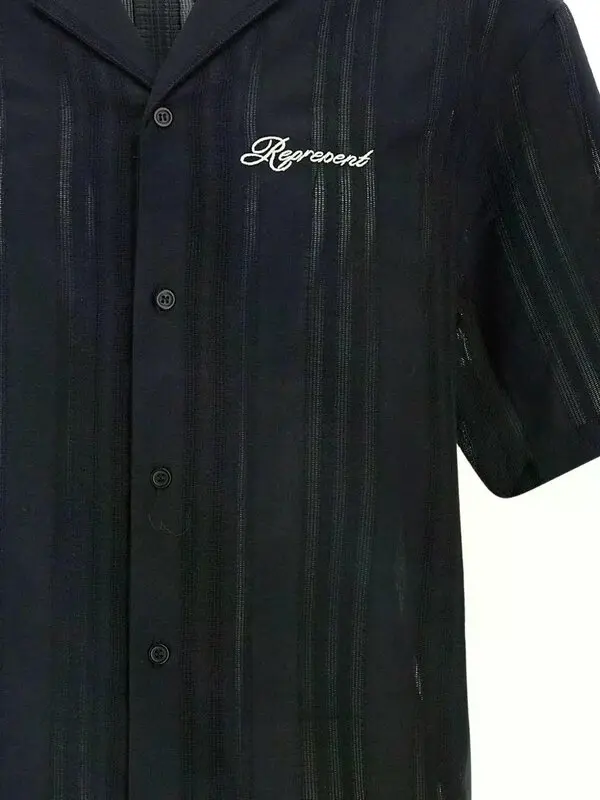 REPRESENT Logo-embroidered Shirt - Black