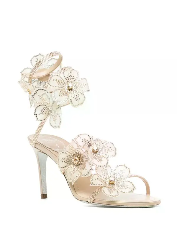 Rene Caovilla 80mm Flower Sandals