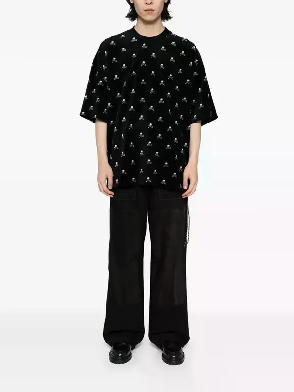 MASTERMIND WORLD Velvet Logo-print T-shirt