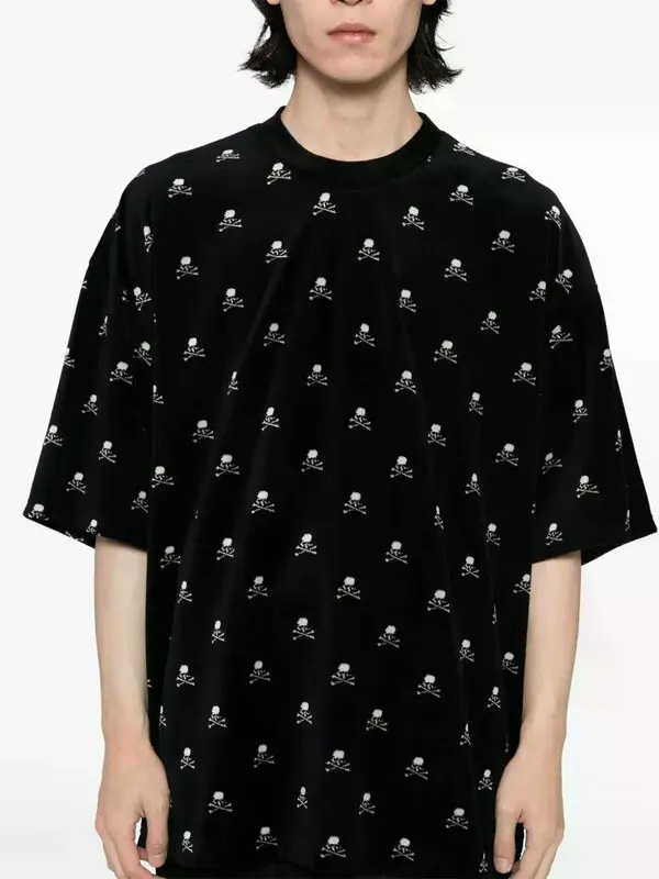 MASTERMIND WORLD Velvet Logo-print T-shirt