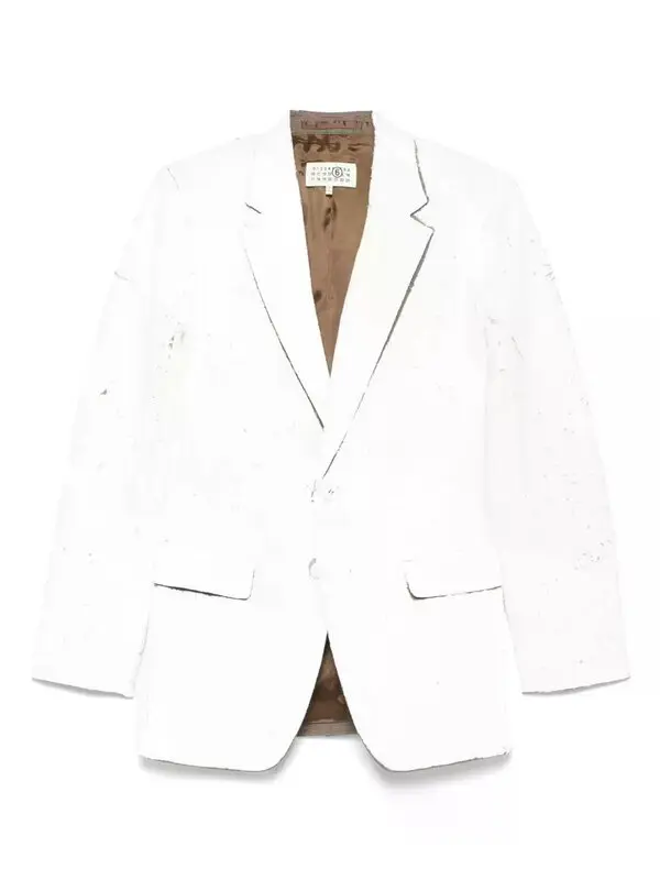 MAISON MARGIELA Cracked-paint Blazer - White