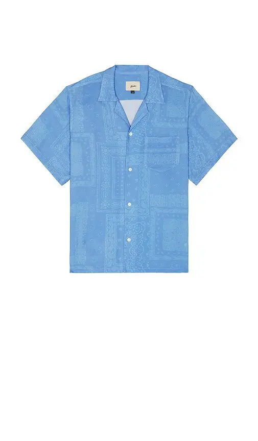 BATHER Cornflower Tonal Bandana Camp Shirt