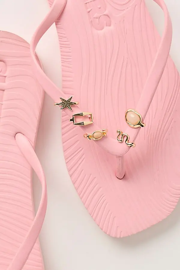 Free People Sandal Charm Set - Gold Opal