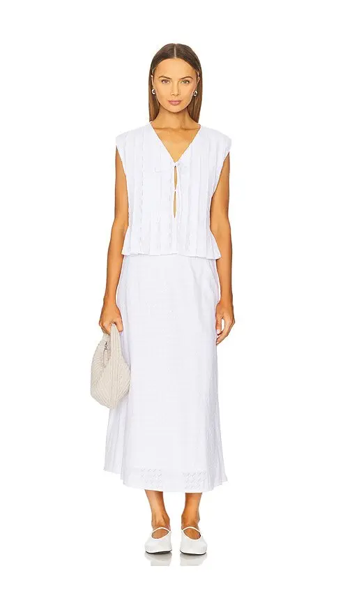 Lna Kala Eyelet Top