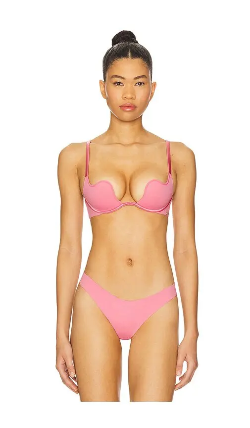 Fleur Du Mal Le Stretch U-plunge Bra - Pink