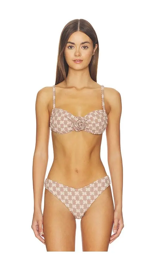 MONTCE Devin Rosa Bikini Top - Grace Lace